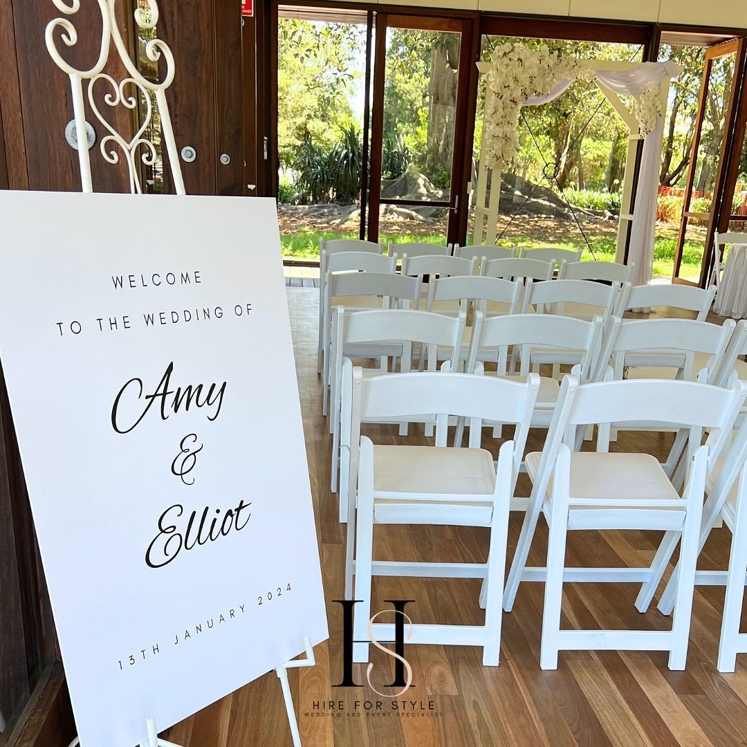 Wedding & Event Welcome Sign | Hire For Style