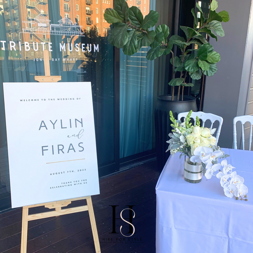 Wedding & Event Welcome Sign – Hire For Style