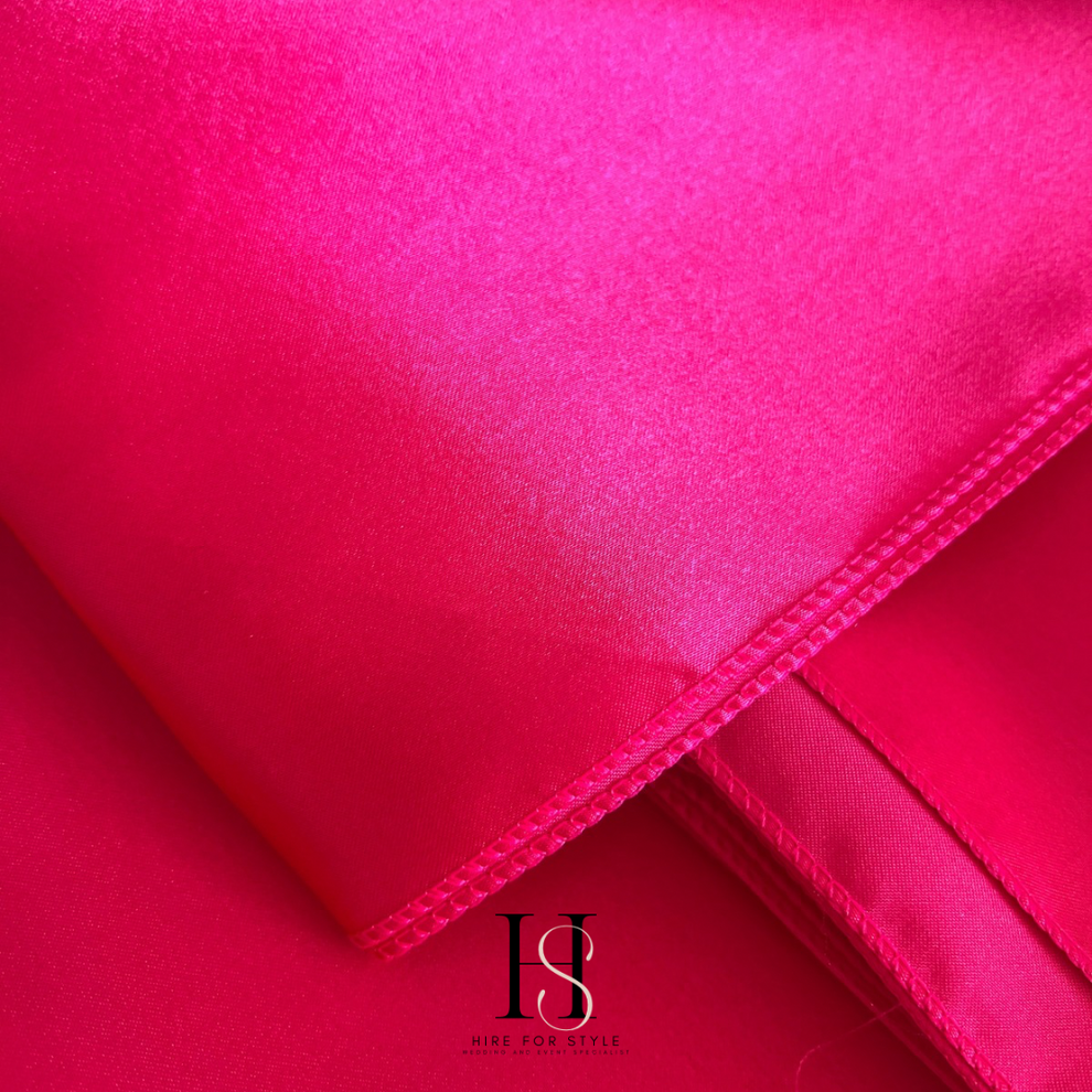 Hot Pink Satin Chair Sash HIRE – Hire For Style