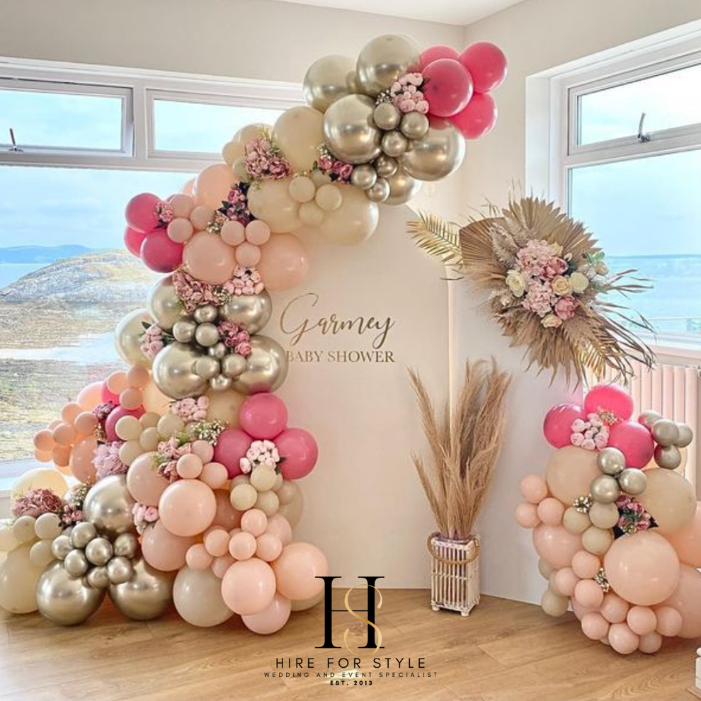 Arch and Sail Backdrop Balloon Package – Hire For Style