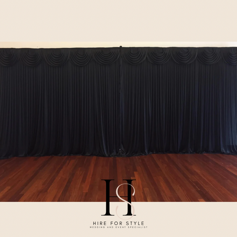 Black Satin Backdrop for Hire & Install – Hire For Style