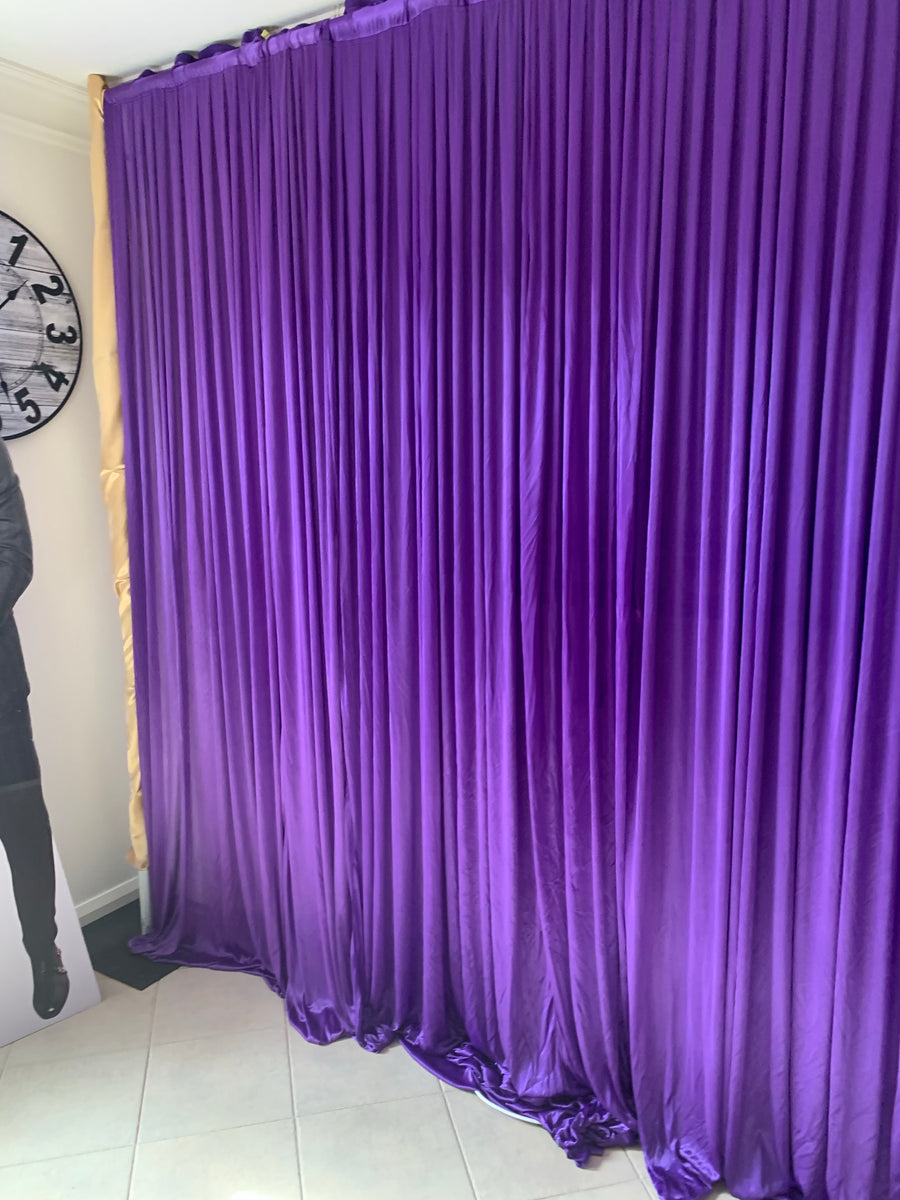 Hire Royal Purple Satin Backdrop | Hire For Style